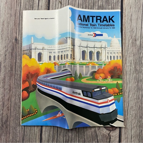 Other | Amtrak National Train Timetable Sept 18 1988 Jan 14 1989 ...
